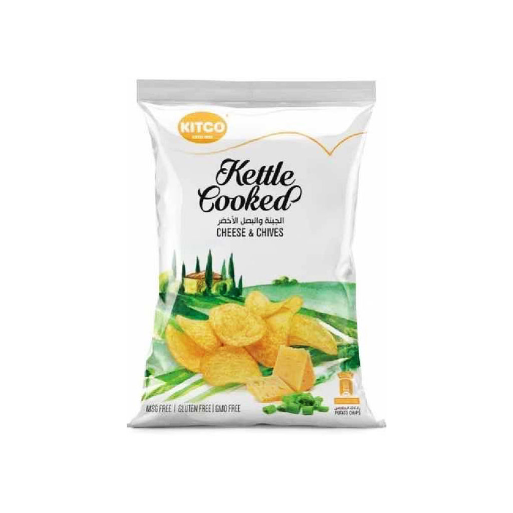 Kitco kettle cooked potato chips cheese & chives 40g