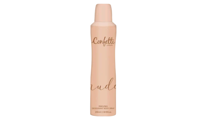 Confetti nued perfumed deodorant body spray 250ml