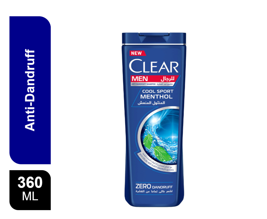 Clear men cool sport menthol shampoo 360ml