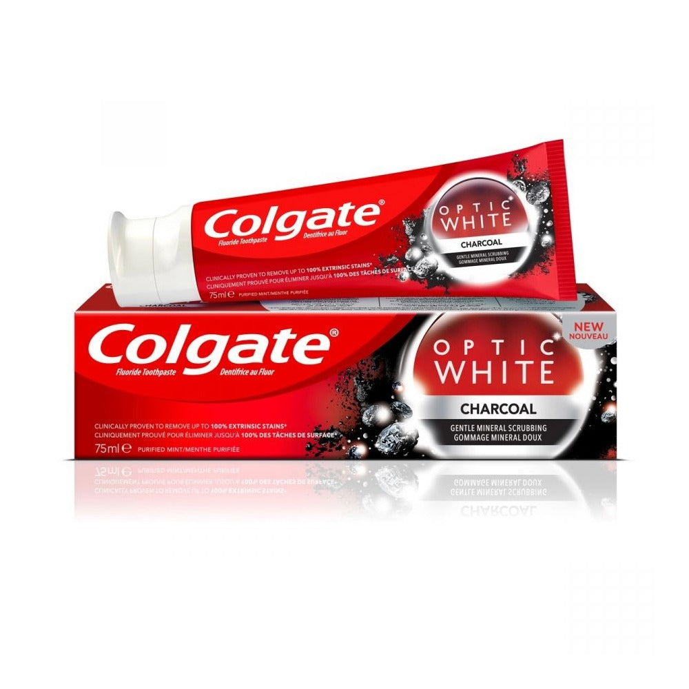 Colgate optic white charcoal whitening toothpaste 75 ml