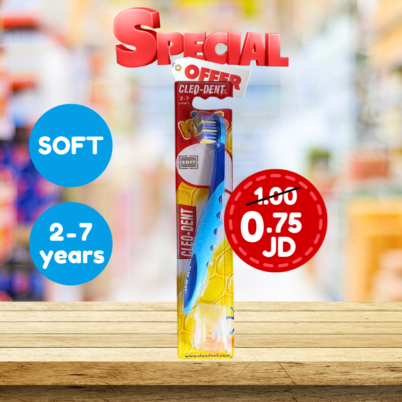 Cleo-dent toothbrush for kids soft 2-7 years