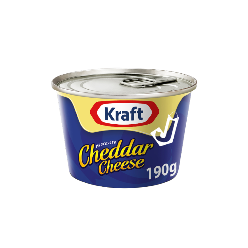 Kraft processed cheddar cheese 190g